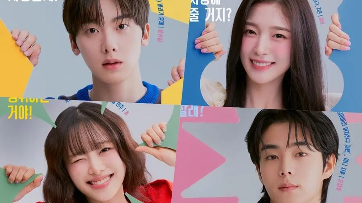 Poster My Girlfriend Is The Man! Dirilis, Yoon San Ha, Arin, Chuu, dan Yoo Jung Hoo Terjebak ...