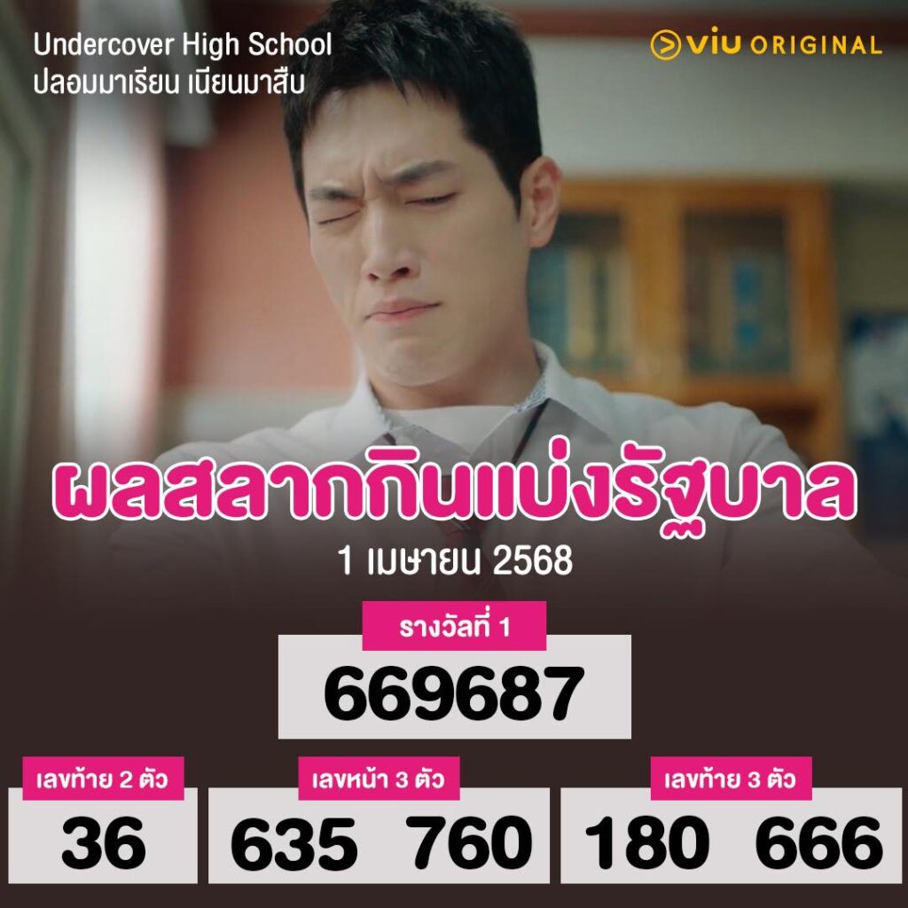 ตรวจหวย 1 เม.ย. 2568 ผลสลากกินแบ่งรัฐบาลงวดล่าสุด - Viu